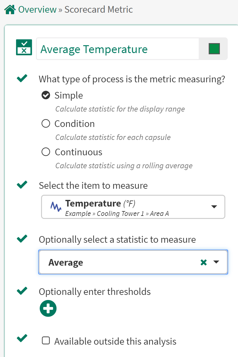 Scorecard Metric